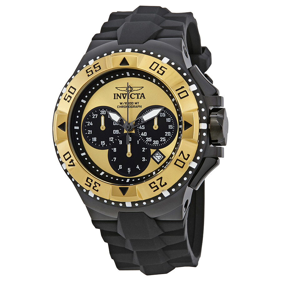 Invicta Excursion Chronograph Gold Dial Men's Watch 23046 886678281503 ...