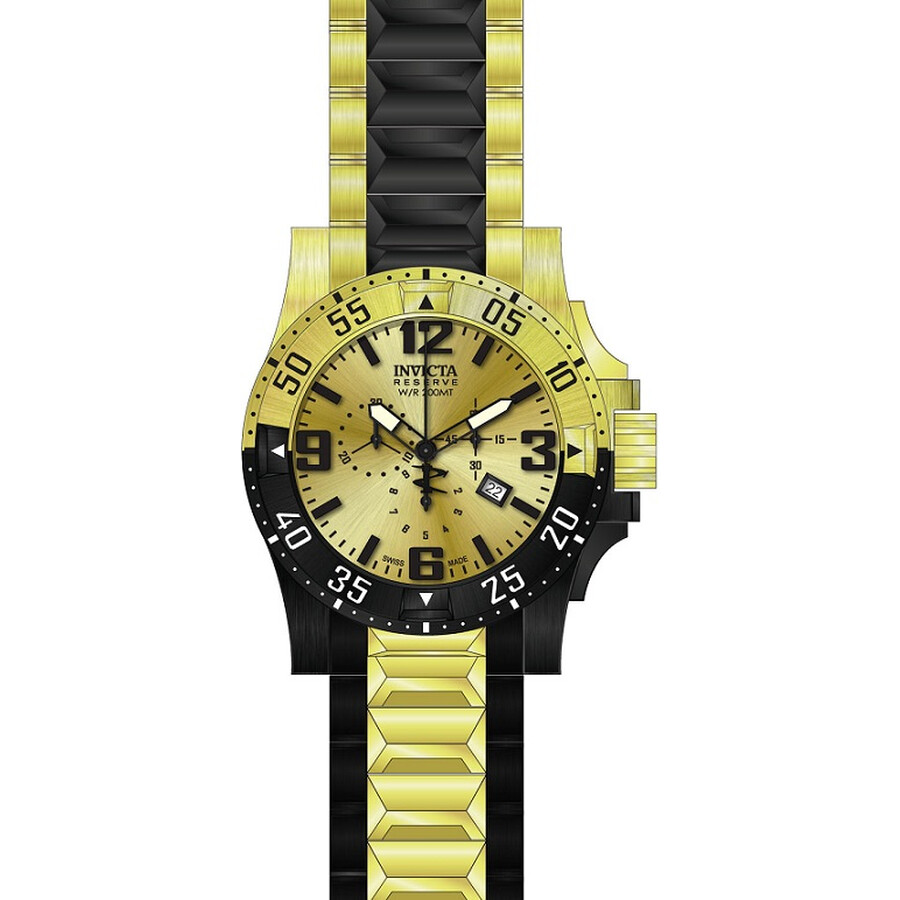 Invicta Excursion Chronograph Gold Dial Two-tone Men's Watch 20141 ...