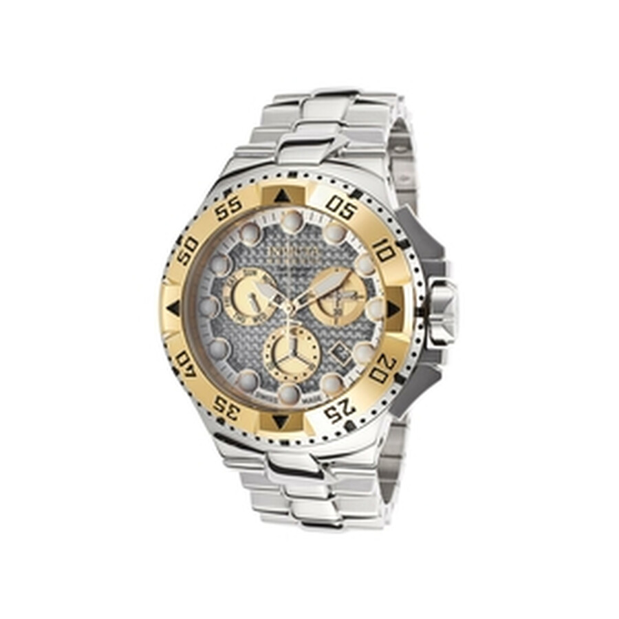 Invicta Excursion Chronograph Grey Carbon Fiber Dial Stainless Steel ...