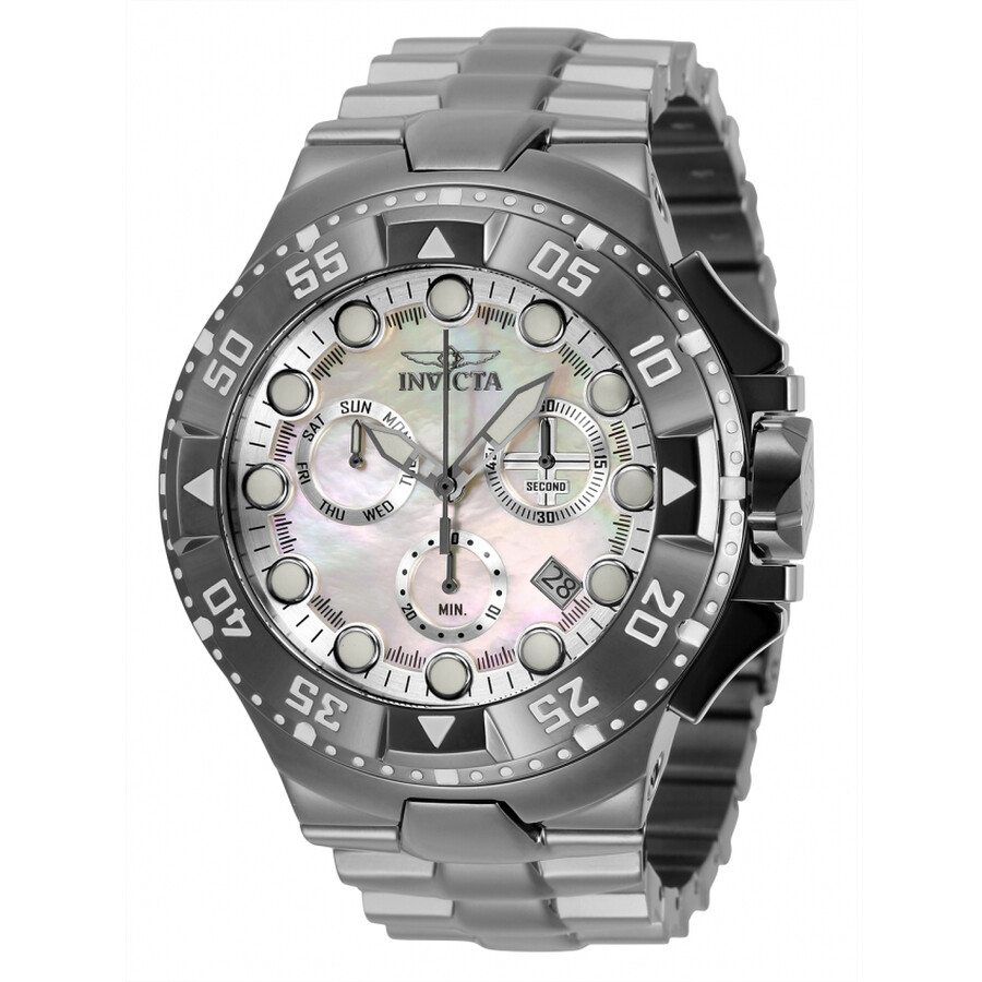 Invicta Excursion Chronograph Quartz Mother of Pearl Dial Men's Watch ...
