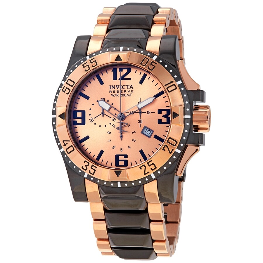 Invicta Excursion Chronograph Rose dial Two-tone Men's Watch 80380 ...