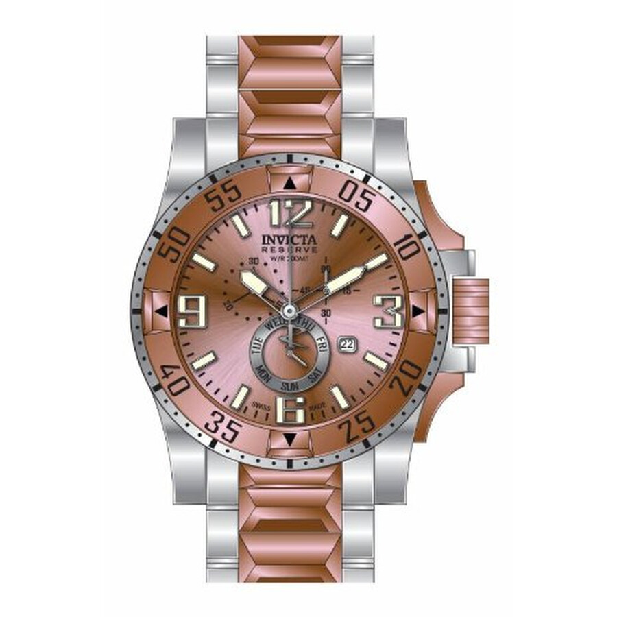 Invicta Excursion Chronograph Rose Dial Two-tone Mene Watch 15334 ...