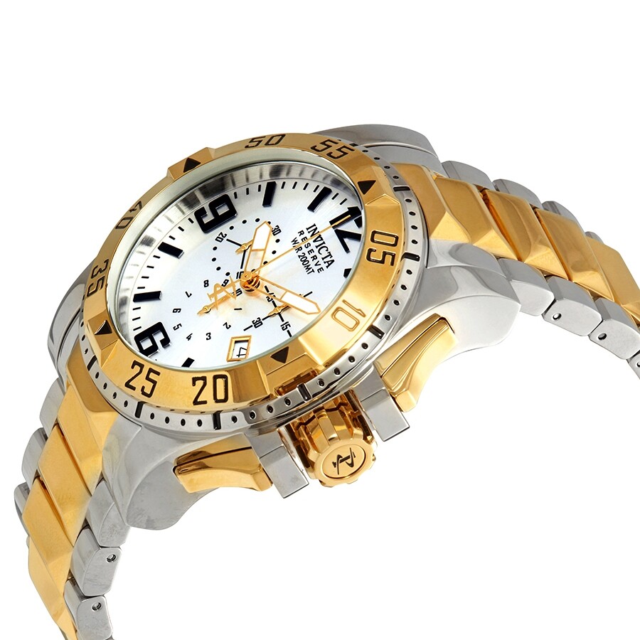 Invicta Excursion Chronograph Silver Dial Two-tone Men's Watch 80384 ...