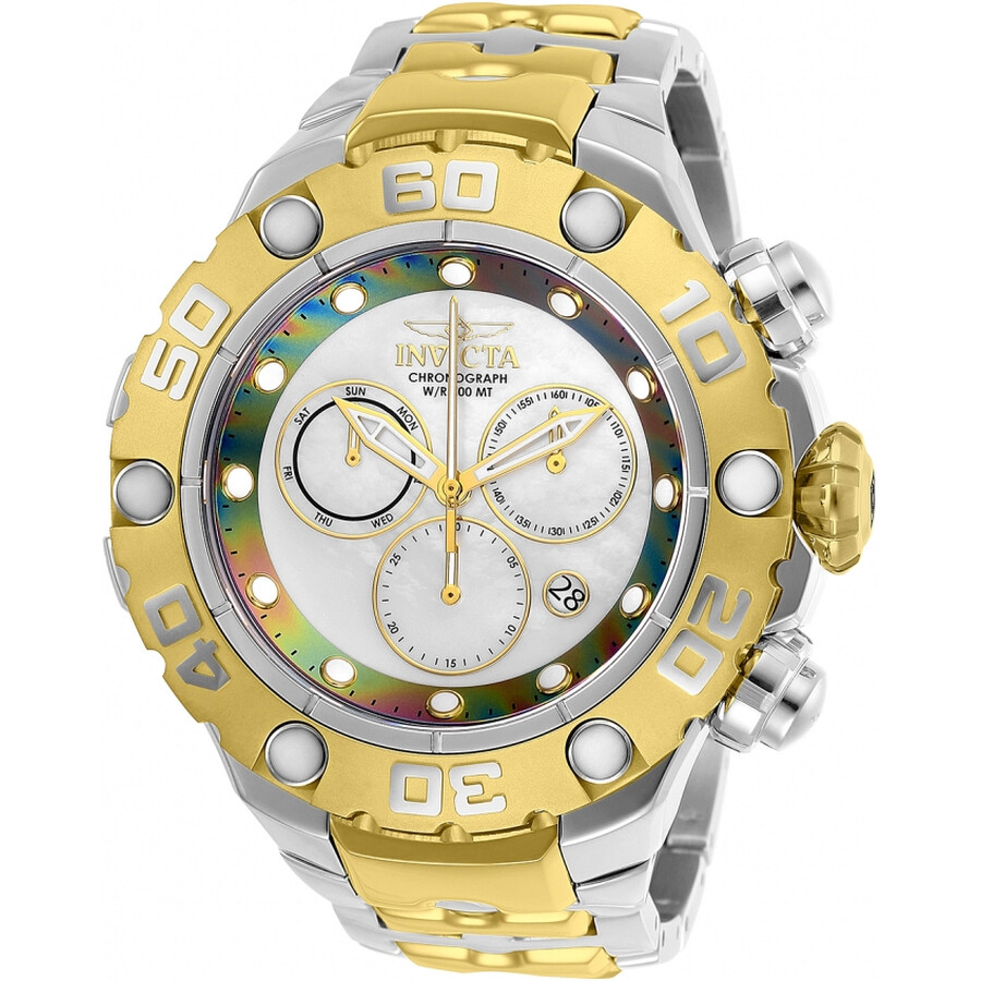 Invicta Excursion Chronograph White Dial Two-tone Men's Watch 25718 ...