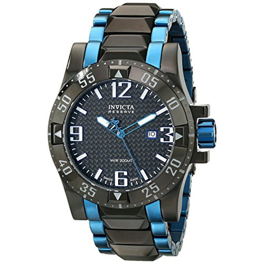 Invicta Excursion Reserve Black Carbon Fiber Two-tone Men's Watch 15483 ...