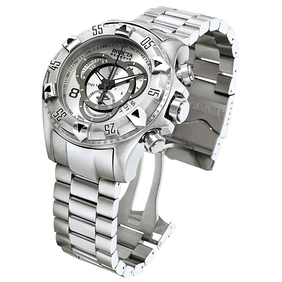 Invicta Excursion Touring Chronograph Silver dial Stainless Steel Men's ...