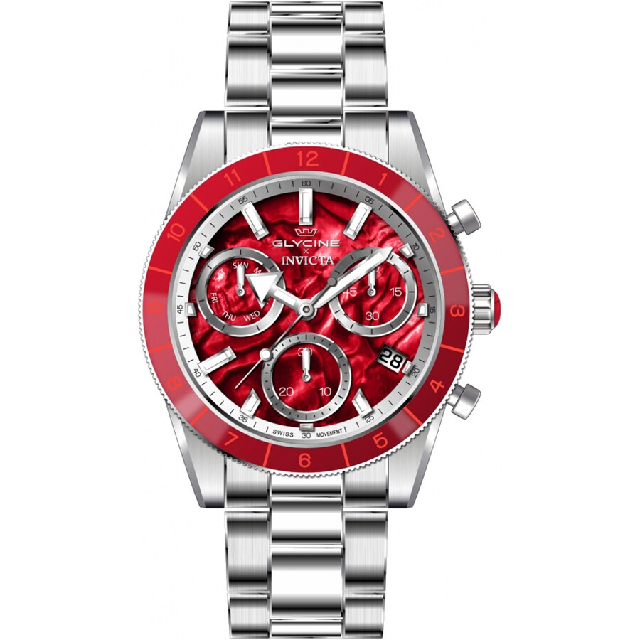 Invicta Five Elements Fire Chronograph Quartz Red Dial Men's Watch ...