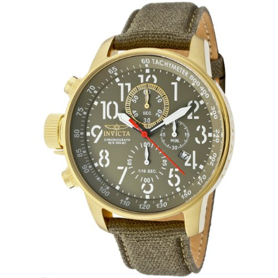 Invicta Force Lefty Chronograph Olive Green Gold-tone Stainless Steel ...