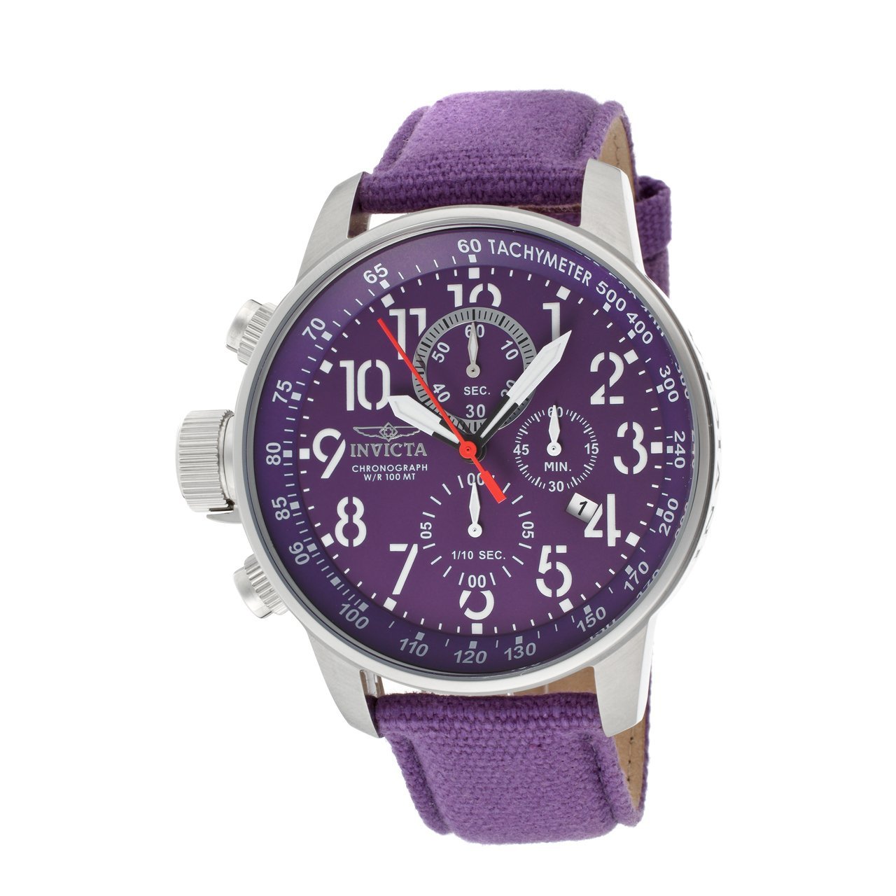 Invicta Force Lefty Chronograph Purple Dial Purple Nylon Men's Watch ...