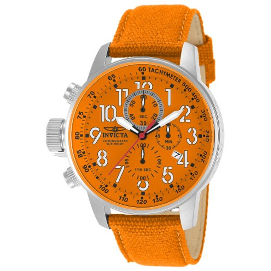 Invicta Force Lefty Chronograph Orange Dial Orange Nylon Strap Men's ...
