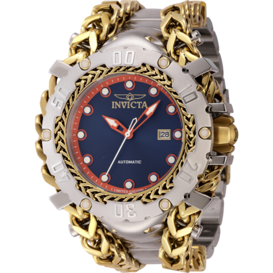 Invicta Gladiator Automatic Date Blue Dial Men's Watch 46225 Reserve ...