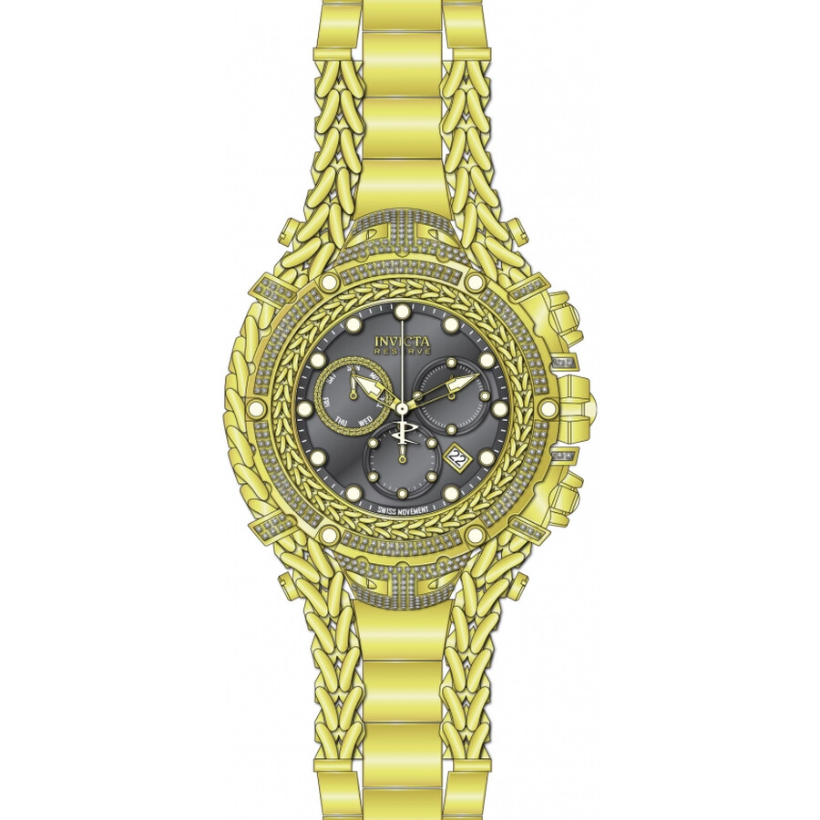 Invicta Gladiator Chronograph Quartz Diamond Grey Dial Men's Watch 48420 886678645121 - Reserve ...