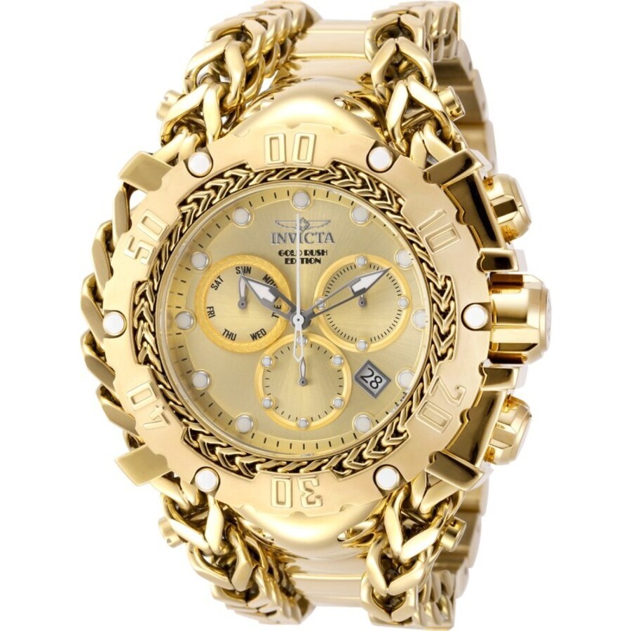Invicta Gladiator GOLD RUSH Chronograph Quartz Gold Dial Men's Watch 48610 886678650699 ...