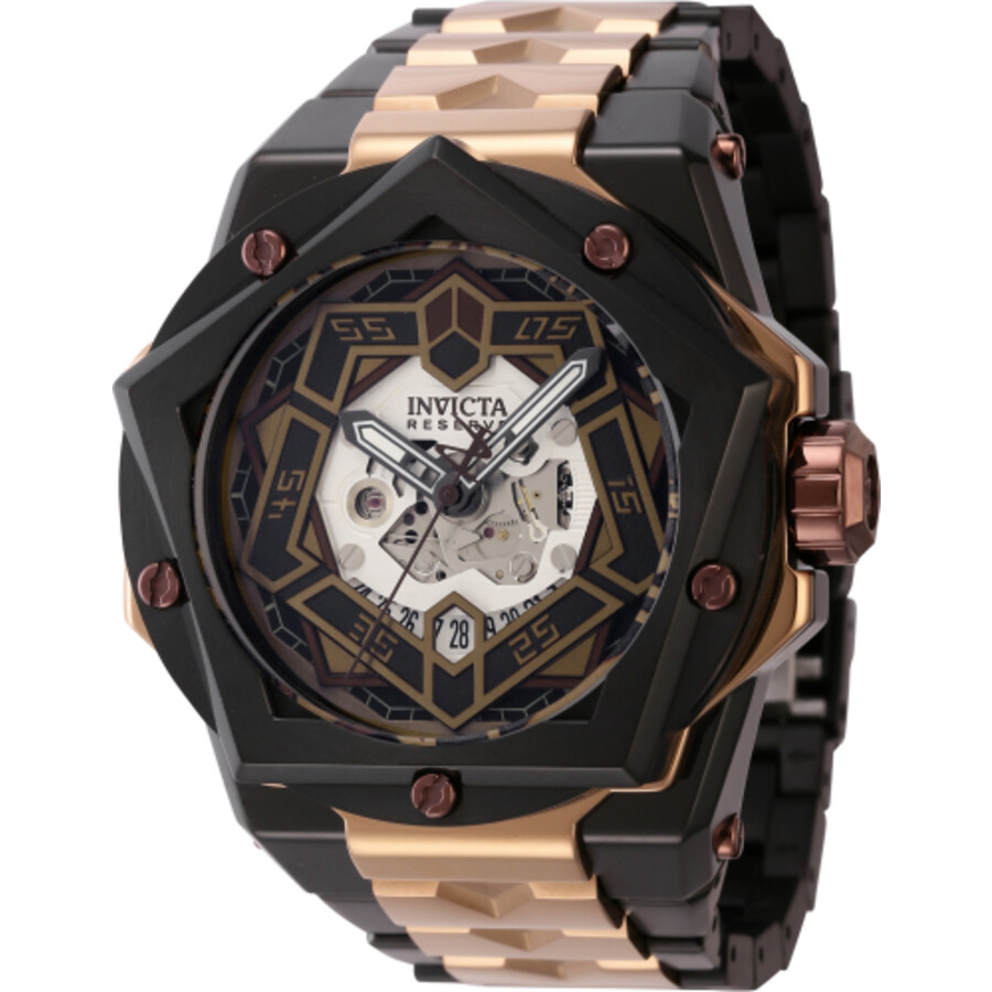 Invicta Helios Automatic Date Pentagon Silver Dial Men's Watch 44103 ...