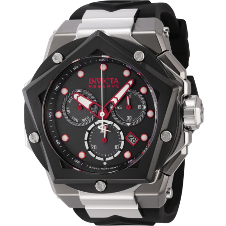 Invicta Helios Chronograph Quartz Pentagon Black Dial Men's Watch 44575 ...