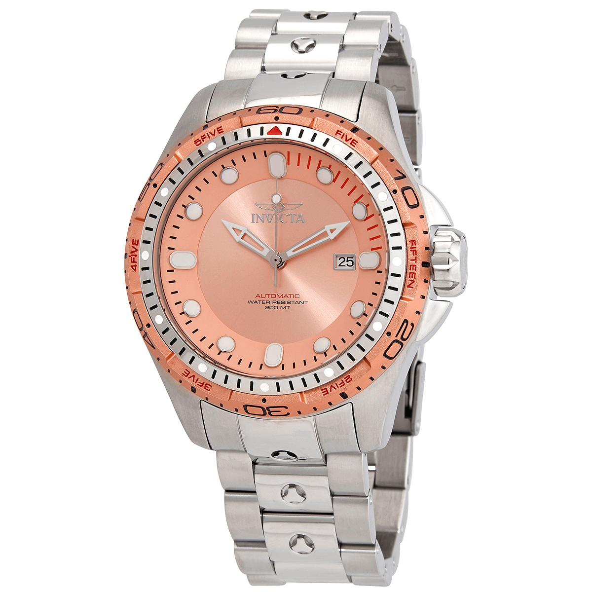 Invicta Hydromax Automatic Rose Dial Stainless Steel Men's Watch 32237 ...