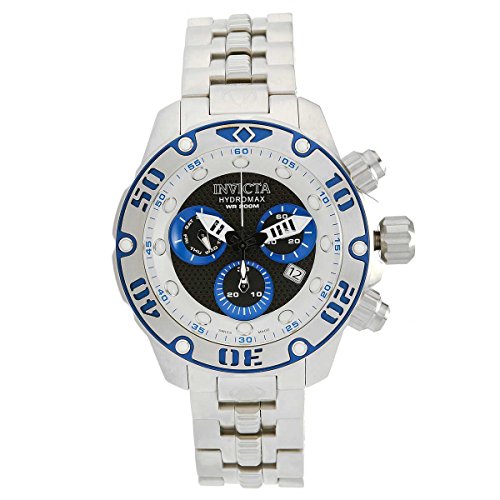 Invicta Hydromax Chronograph Black and Silver Dial Stainless Steel Men ...