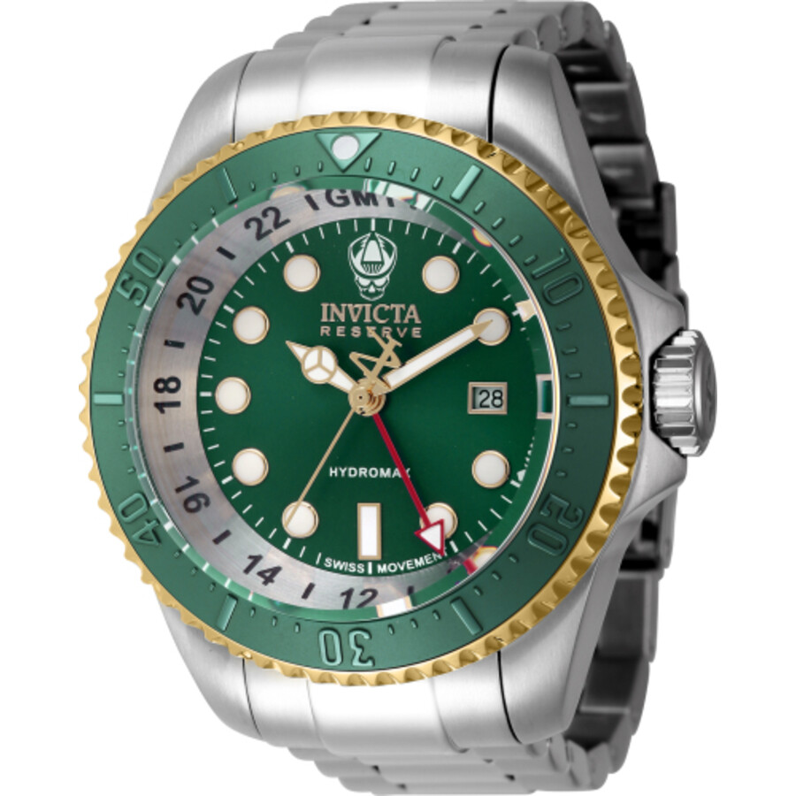 Invicta Hydromax GMT Date Quartz Green Dial Men's Watch 45475 ...
