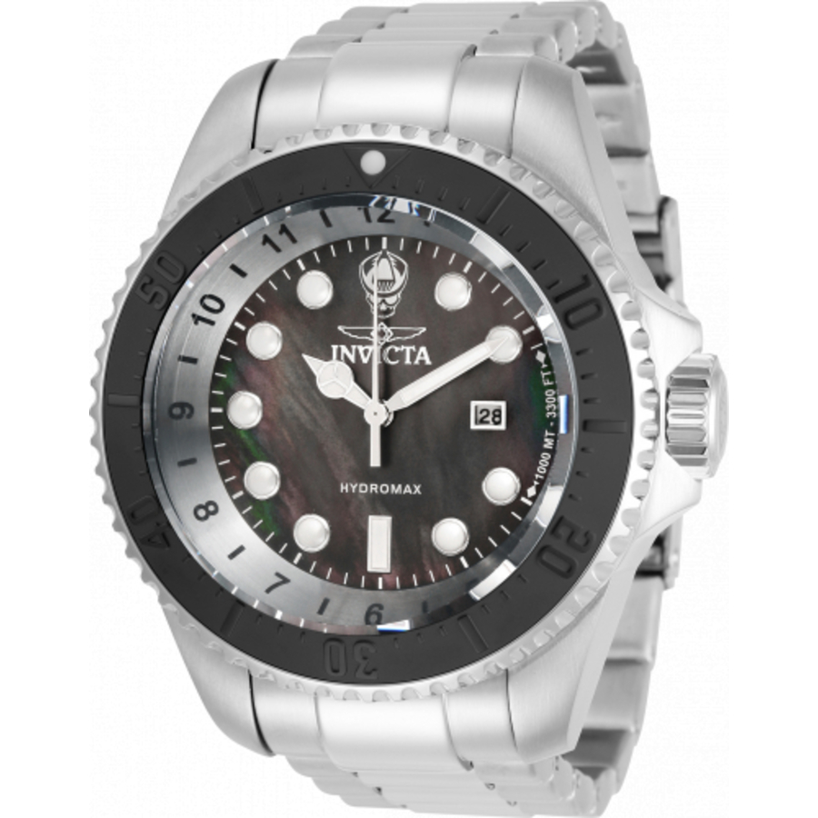 Invicta Hydromax Quartz Date Dive Black Mother of Pearl Dial Men's ...