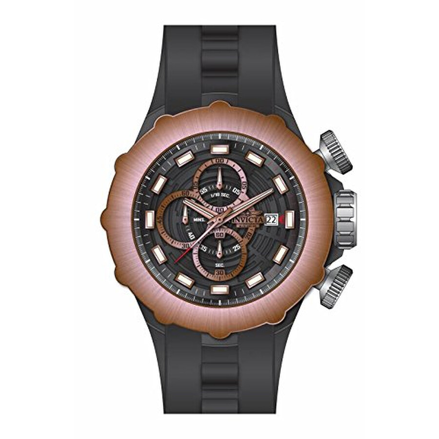 Invicta I Force Chronograph Black Dial Black Polyurethane Men's Watch ...