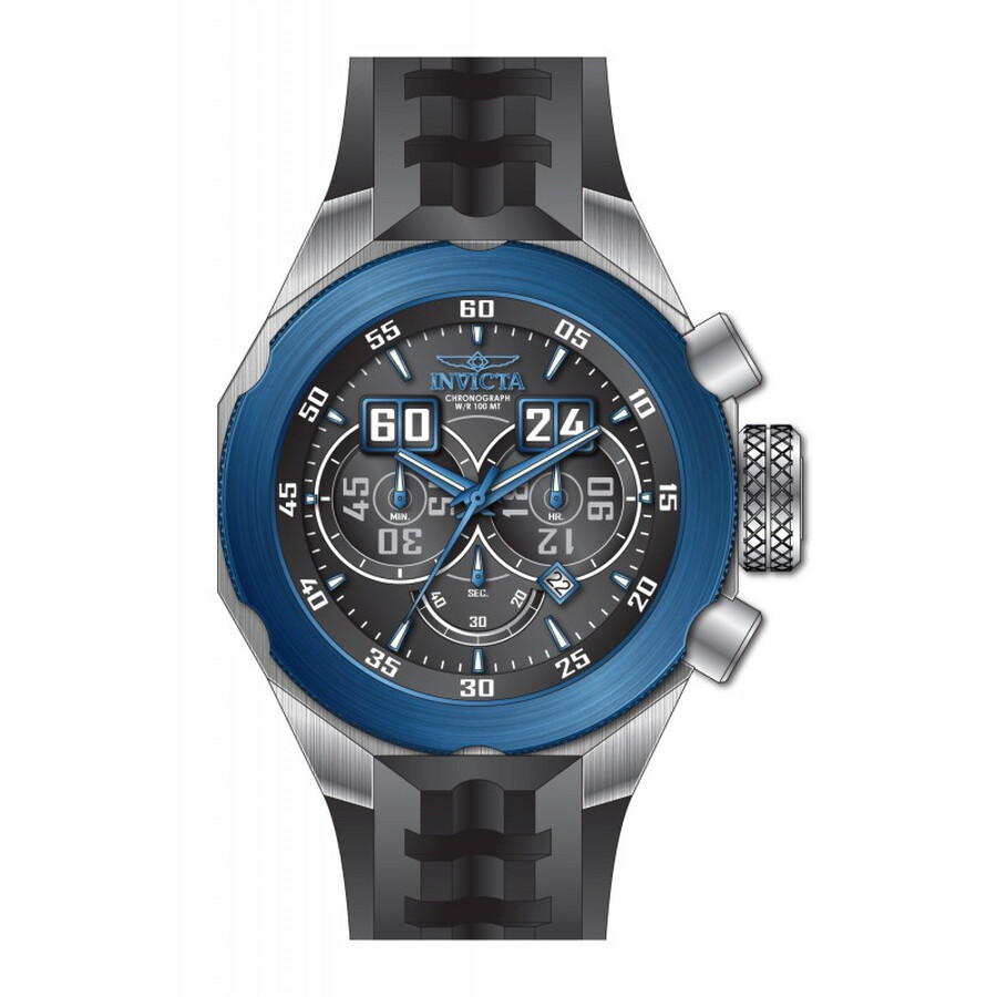 Invicta I-Force Chronograph Black Dial Black Silicone Men's Watch 16930 ...