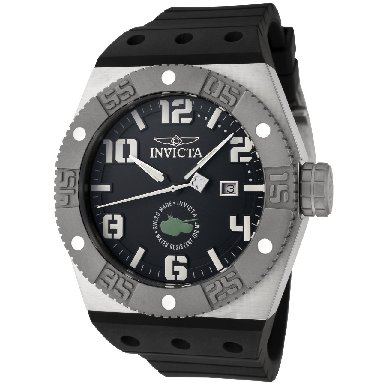 Invicta I-force Black Dial Black Rubber Men's Watch 0870 843836008709 ...