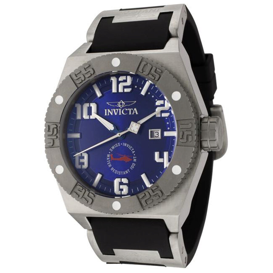 Invicta I-force Blue Dial Black Polyurethane Men's Watch 0324 ...