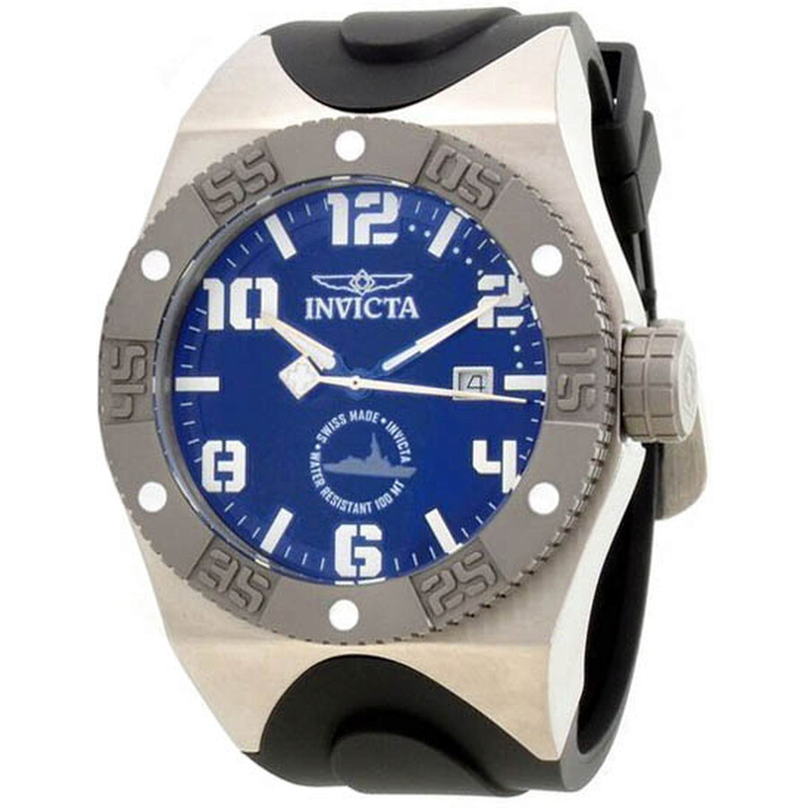 Invicta I-force Blue Dial Black Rubber Men's Watch 0875 843836008754 ...