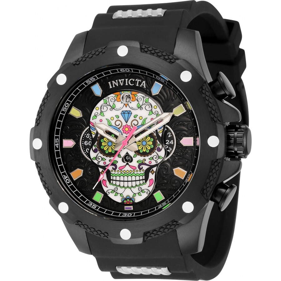 Invicta I-Force Dia De Los Muertos Chronograph GMT Quartz Black Dial ...