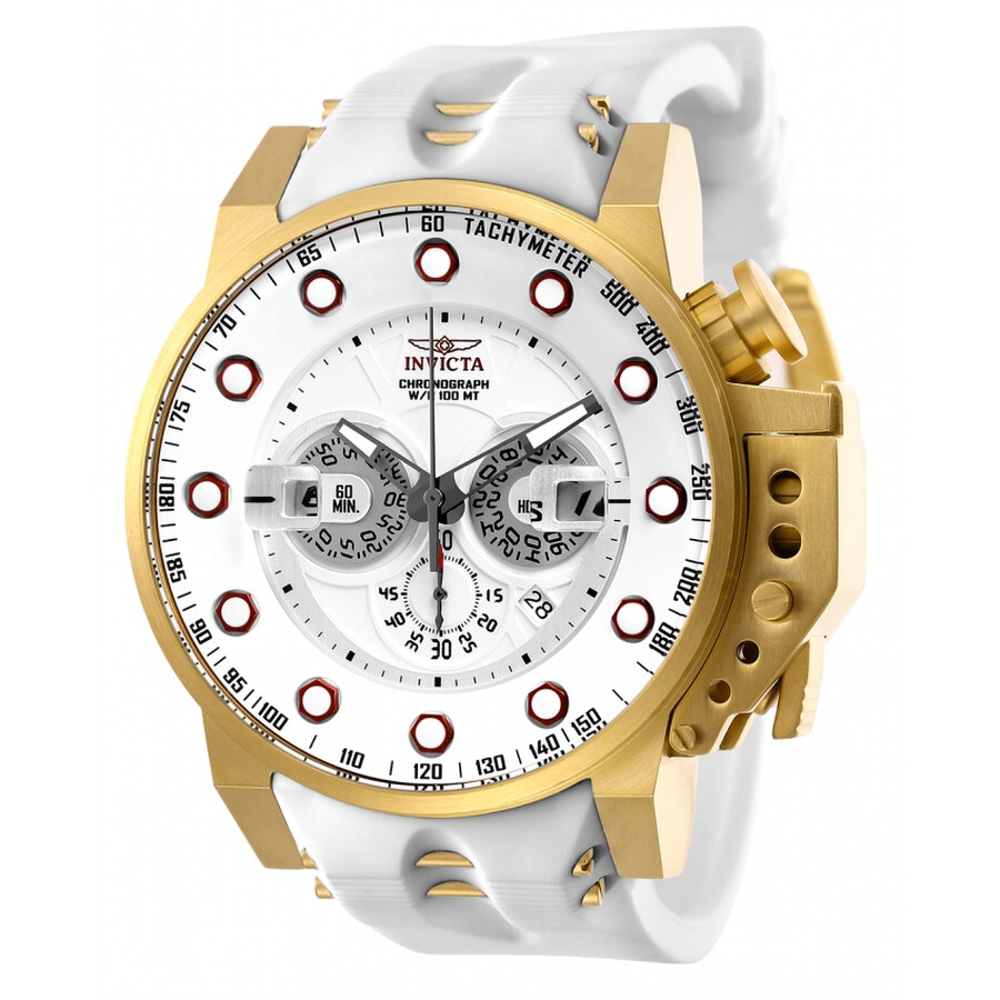 Invicta I-Force White Dial Chronograph Men's Watch 25274 886678306244 ...