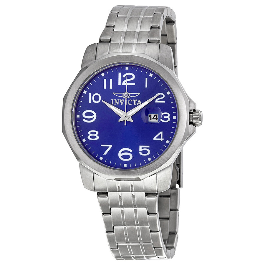 Invicta II Collection Eagle Force Blue Dial Stainless Steel Men's Watch ...