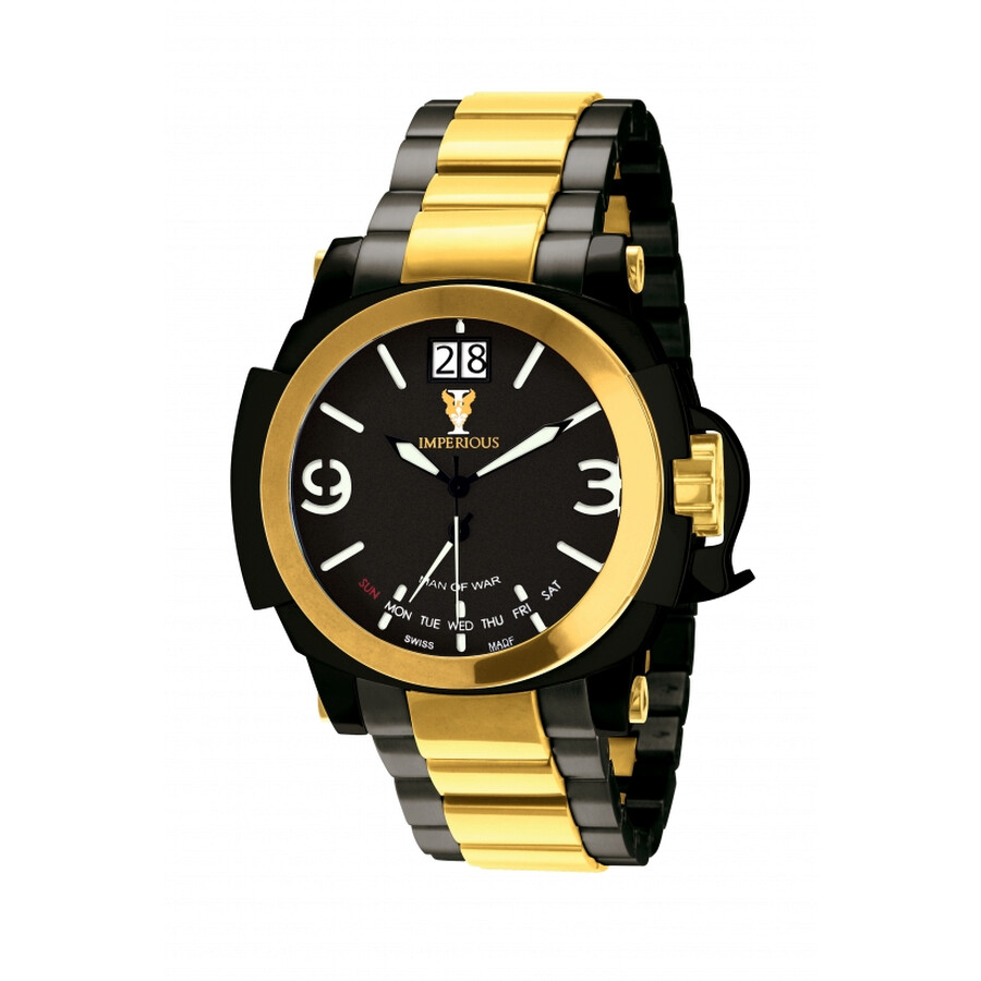 Invicta Imperious Black Dial Black and Gold Men's Watch IMP1049 ...