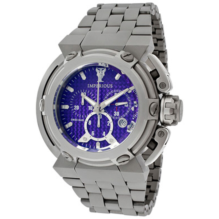 Invicta Imperious Purple Carbon Fiber Dial Stainless Steel Men's Watch ...