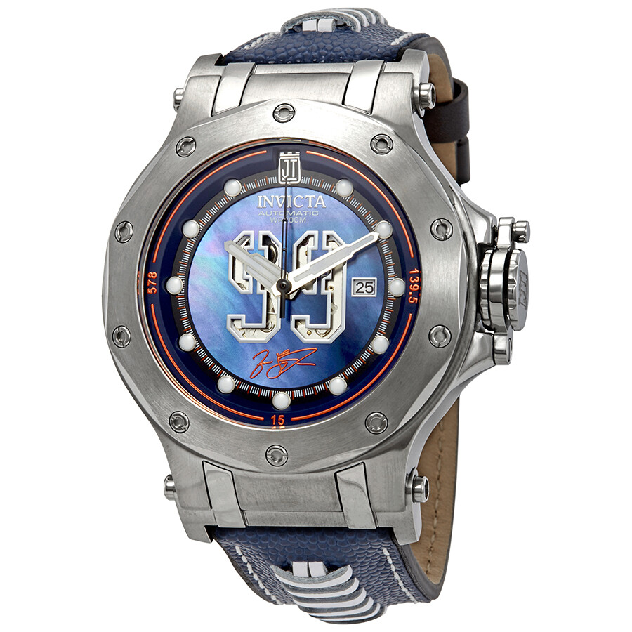 Invicta Jason Taylor Automatic Blue Mother of Pearl Dial Men's Watch ...