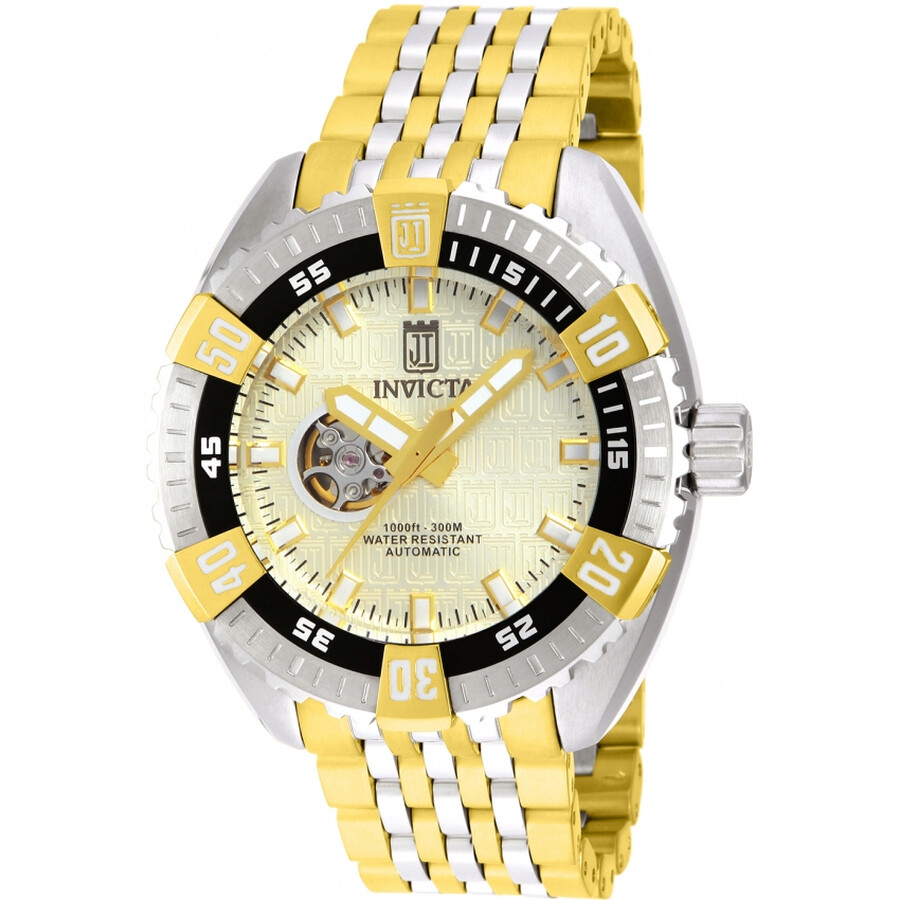 Invicta Jason Taylor Automatic Gold Dial Men's Watch 15883 886678196005 ...