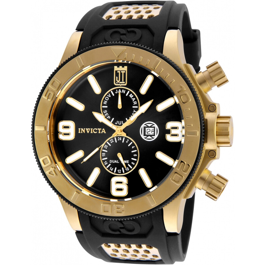 Invicta Jason Taylor Black Dial Men's Watch 25187 886678305322 ...