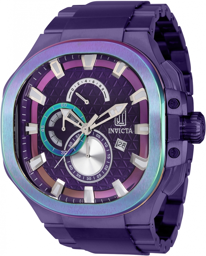 Invicta Jason Taylor Chronograph Quartz Purple Dial Men's Watch 39732 ...