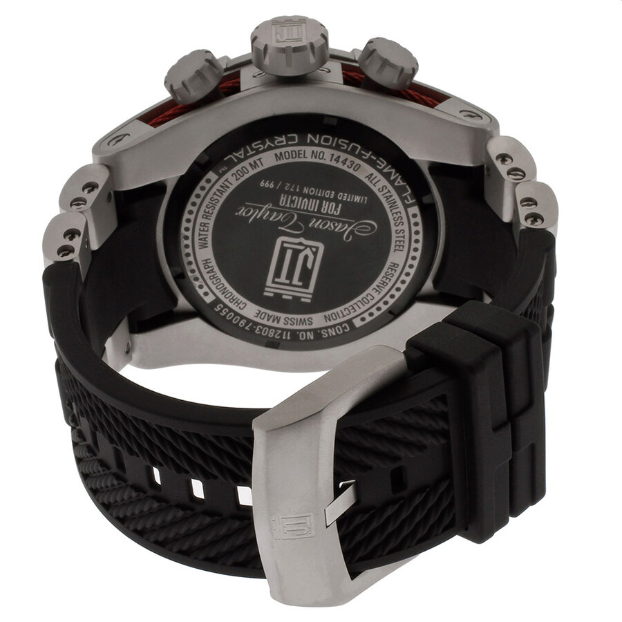 Invicta Jason Taylor Chronograph Red Dial Stainless Steel Black ...