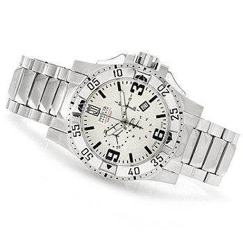 Invicta Jason Taylor Chronograph Silver-tone Dial Stainless Steel Men's ...