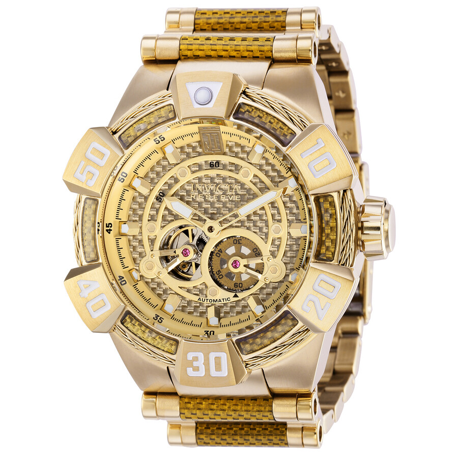 Invicta Jason Taylor Quartz Gold Dial Men's Watch 36297 886678443246 ...