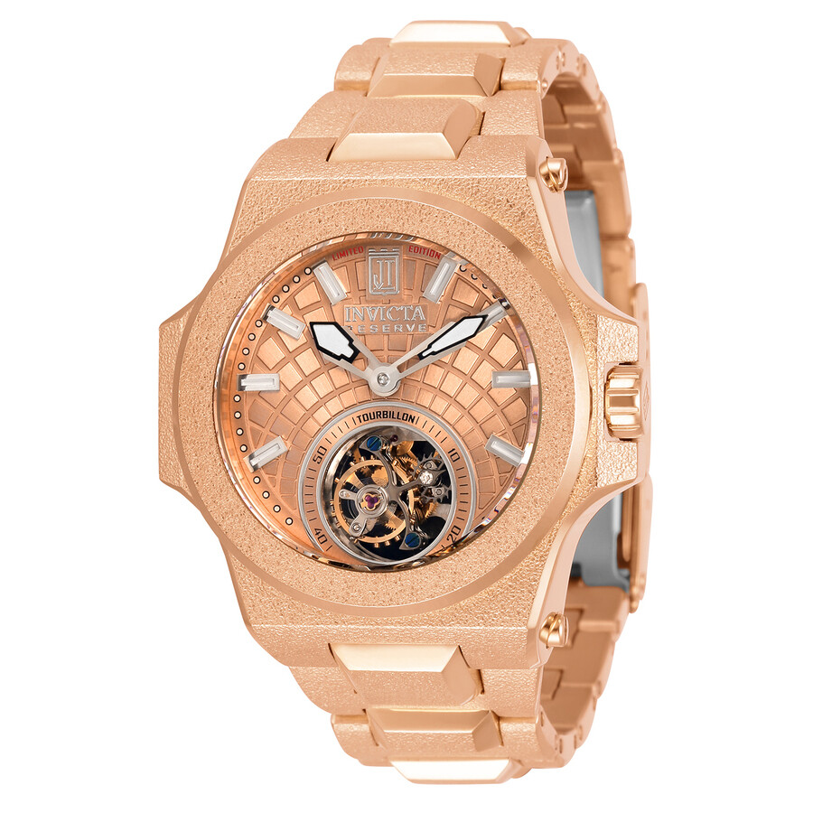 Invicta Jason Taylor Tourbillon Hand Wind Rose Gold Dial Ladies Watch ...