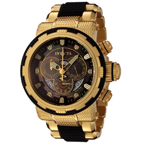 Invicta Jason Taylor Reserve Chronograph Black Dial Gold-plated Black ...