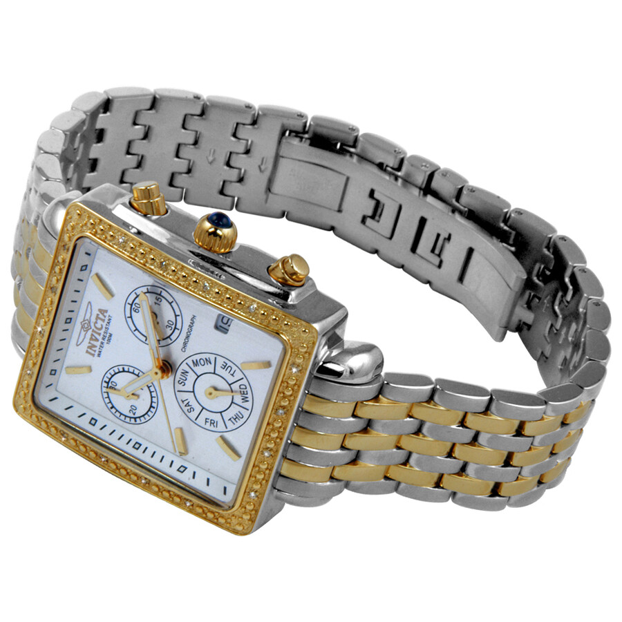 Invicta Ladies Square Angel Diamond Two-Tone Chronograph Watch 5374 ...