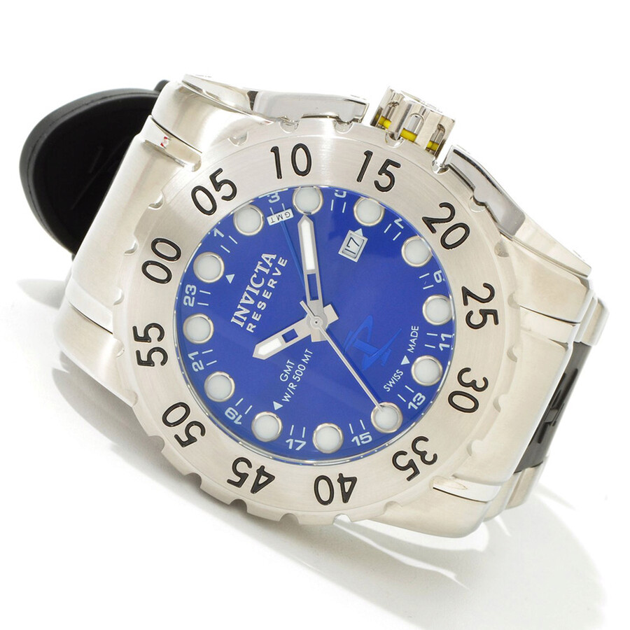 Invicta Leviathan Swiss Quartz GMT Watch with Blue Dial 6646 ...
