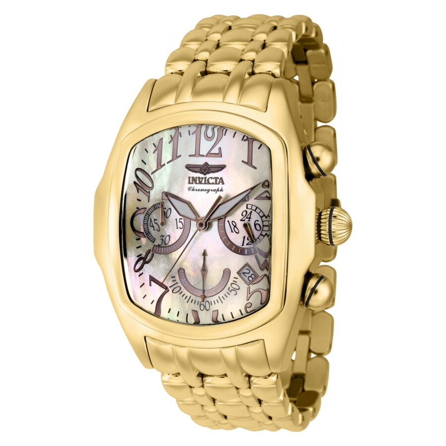 Invicta Lupah Chronograph GMT Quartz Gold Dial Men's Watch 43156 ...