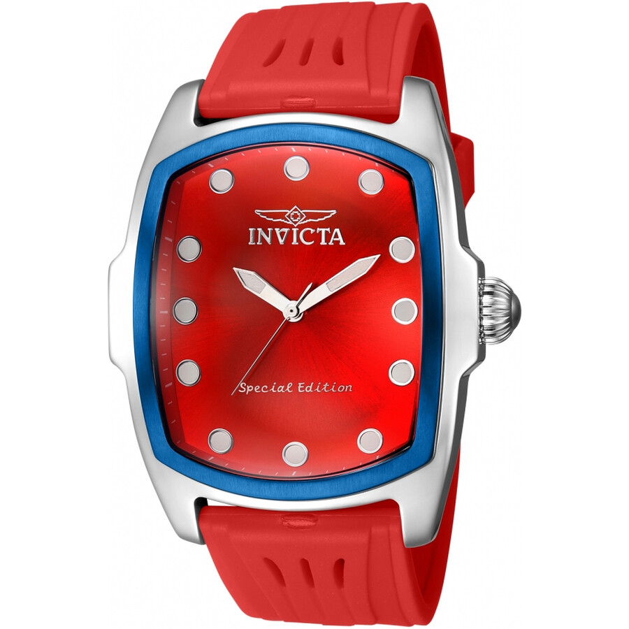 Invicta Lupah Quartz Red Dial Men's Watch 40969 886678548811 - Watches ...