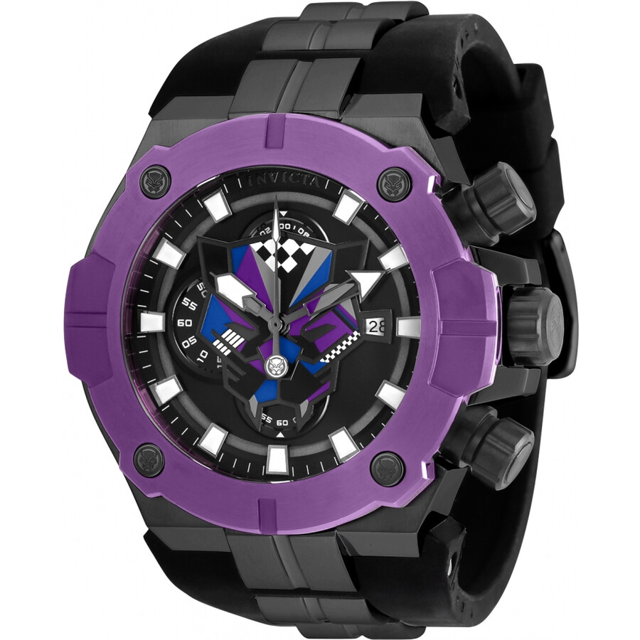 Invicta Marvel Black Panther Chronograph Quartz Black Dial Men's Watch ...