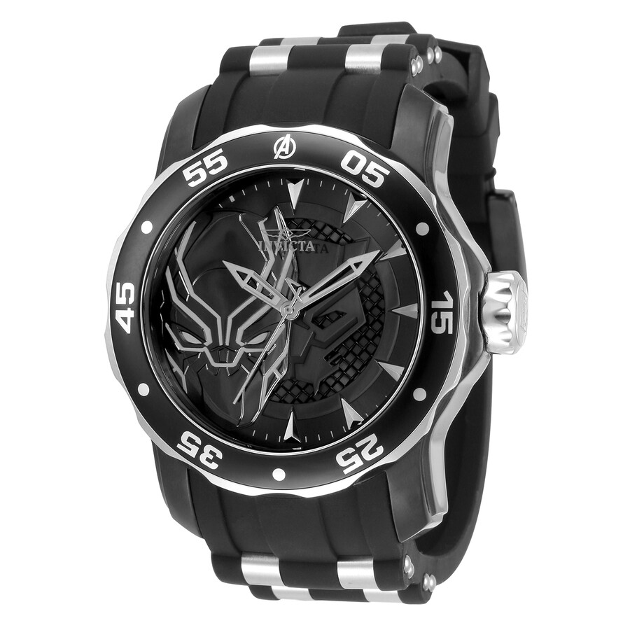 Invicta Marvel Black Panther Quartz Black Dial Men's Watch 34740 ...
