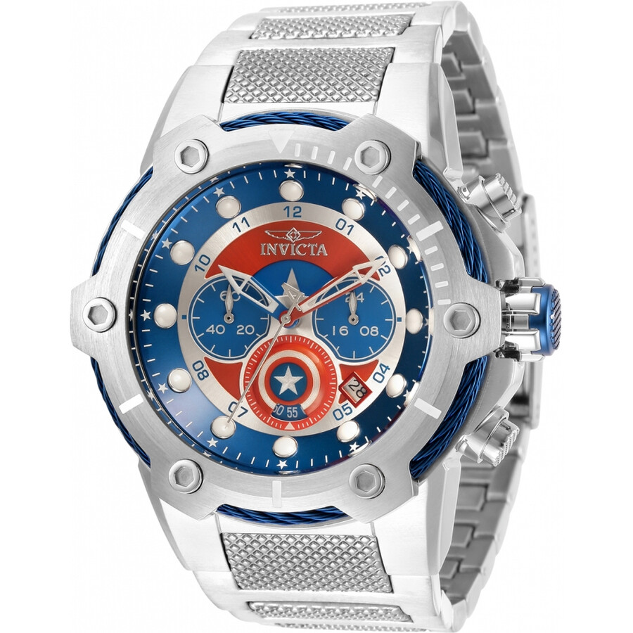 Invicta Marvel Captain America Chronograph Quartz Men's Watch 32174 ...