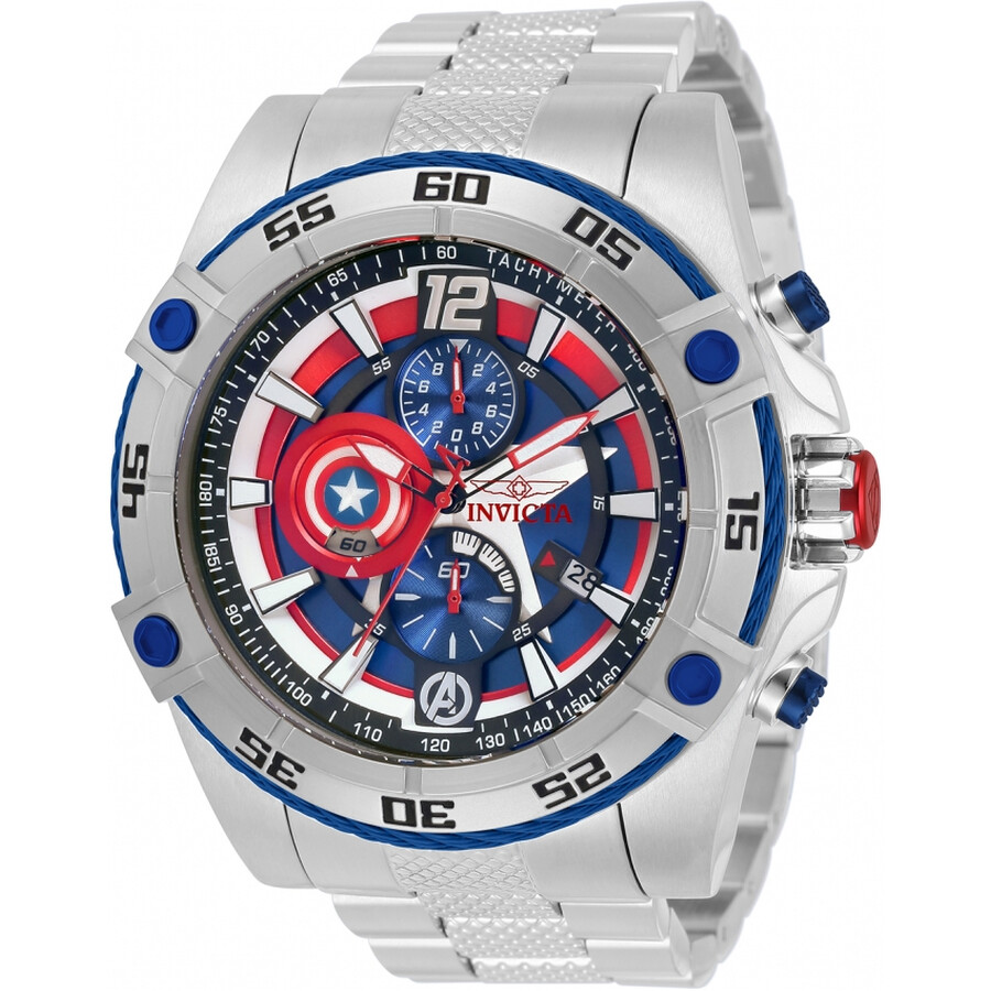 Invicta Marvel Captain America Chronograph Quartz Men's Watch 32501 ...